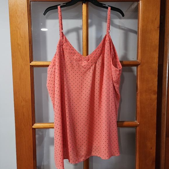 torrid | Tops | Torrid Size 4 Pink Polka Dot Sophie Georgette Swing ...
